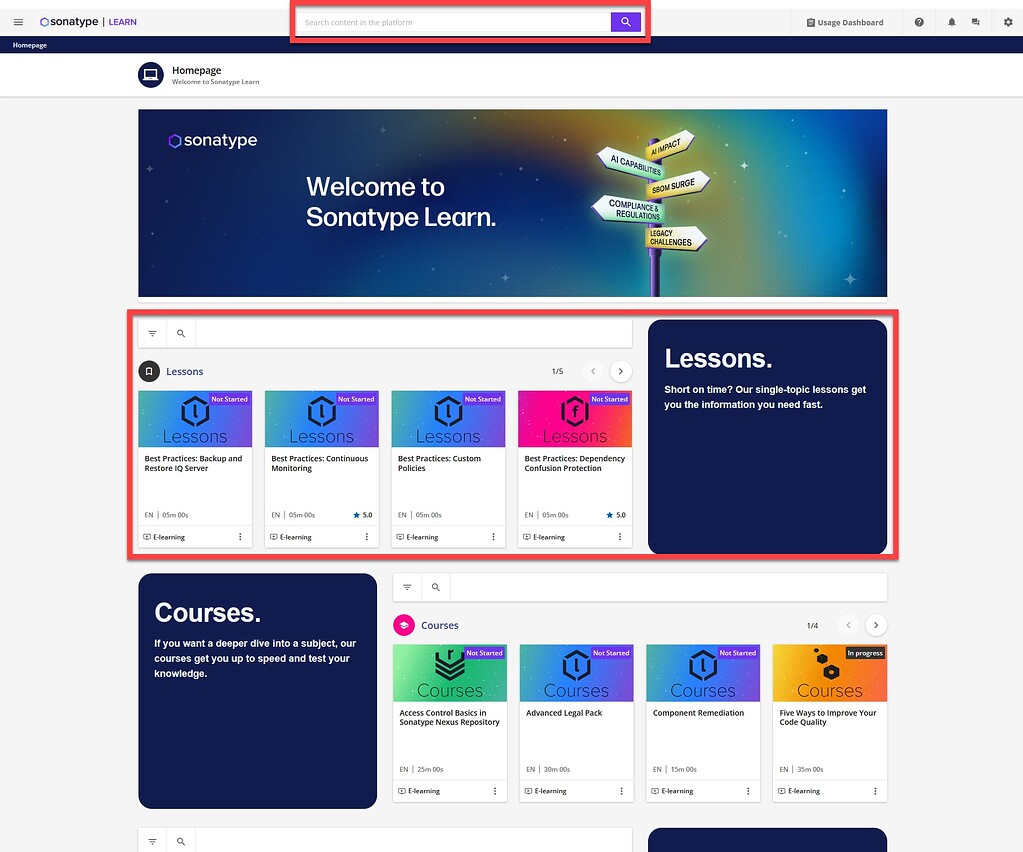 New Learn site Launched! - Sonatype Learn - Sonatype Community